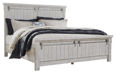 Brashland California King Panel Bed with Mirrored Dresser | Ashley