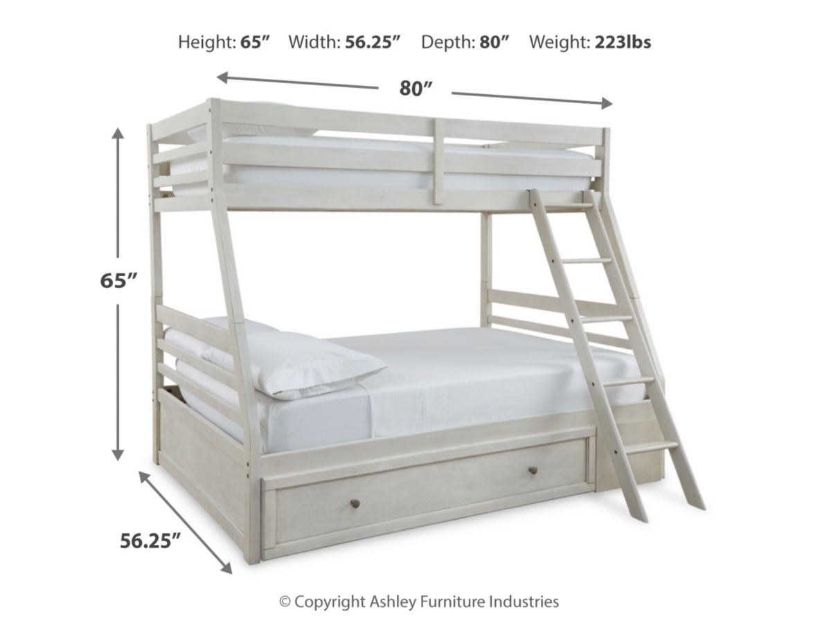 Robbinsdale Twin over Full Bunk Bed with 1 Storage Drawer