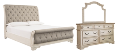 Click here for Realyn King Sleigh Bed with Mirrored Dresser  Chip... prices