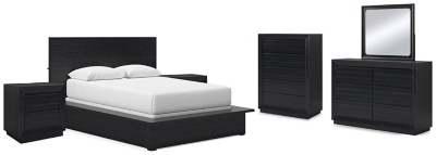 Click here for Londer Queen Panel Bed with Mirrored Dresser  Ches... prices