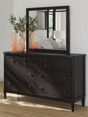 Click here for Portdown 8 Drawer Dresser and Mirror  Black prices