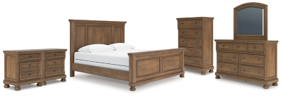 Click here for Vandenmore King Panel Bed with Mirrored Dresser  C... prices