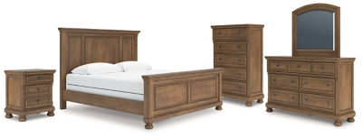 Click here for Vandenmore King Panel Bed with Mirrored Dresser  C... prices