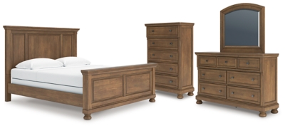 Click here for Vandenmore King Panel Bed with Mirrored Dresser an... prices