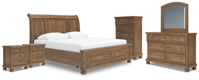 Click here for Vandenmore King Storage Sleigh Bed with Mirrored D... prices