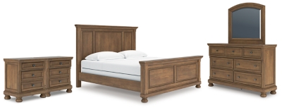 Click here for Vandenmore King Panel Bed with Mirrored Dresser an... prices