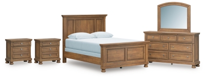 Click here for Vandenmore Queen Panel Bed with Mirrored Dresser a... prices