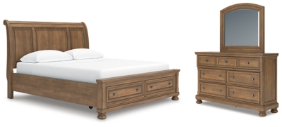 Click here for Vandenmore California King Storage Sleigh Bed with... prices