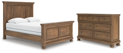 Click here for Vandenmore Queen Panel Bed with Dresser  Medium Br... prices