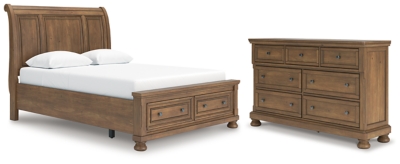 Click here for Vandenmore Queen Storage Sleigh Bed with Dresser... prices