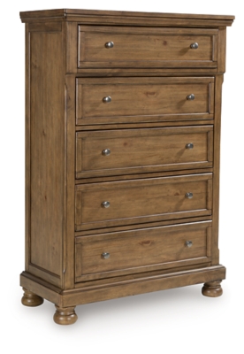Click here for Vandenmore 5 Drawer Chest of Drawers  Medium Brown prices