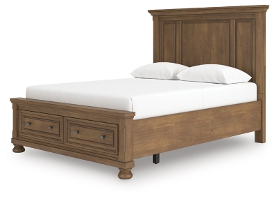 Click here for Vandenmore Queen Panel Storage Bed  Medium Brown prices
