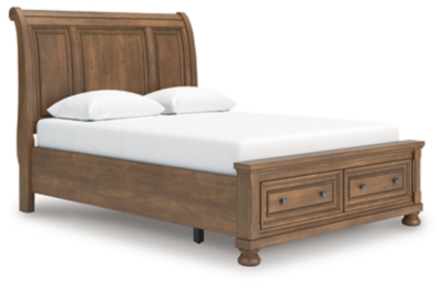 Click here for Vandenmore Queen Storage Sleigh Bed  Medium Brown prices