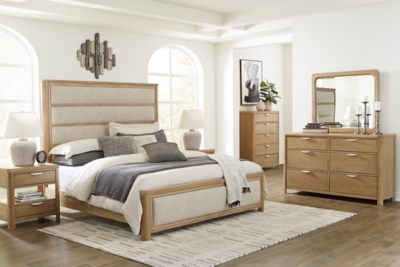 Click here for Rencott California King Upholstered Bed with Mirro... prices