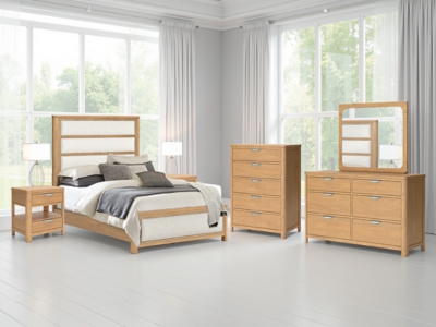 Click here for Rencott Queen Upholstered Bed  Light Brown prices