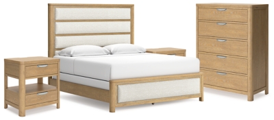 Click here for Rencott King Upholstered Bed with Chest and 2 Nigh... prices