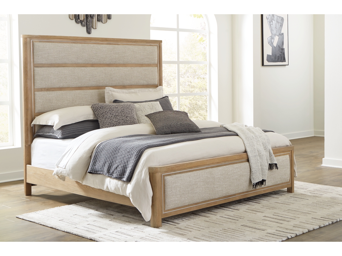Ashley king upholstered bed store