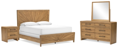 Click here for Takston California King Panel Bed with Mirrored Dr... prices