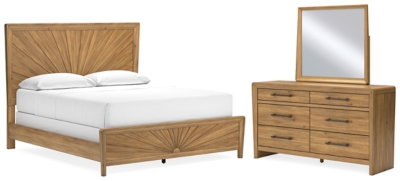 Click here for Takston California King Panel Bed with Mirrored Dr... prices