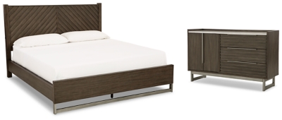 Click here for Arkenton California King Panel Bed with Dresser  G... prices