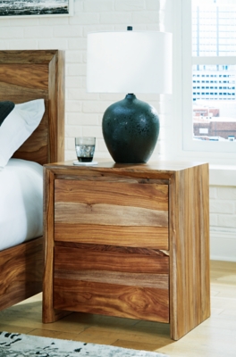 Click here for Dressonni 24 2 Drawer Charging Nightstand  Brown prices