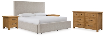 Click here for Kristiland California King Upholstered Storage Bed... prices
