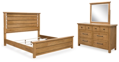 Click here for Kristiland California King Panel Bed with Mirrored... prices