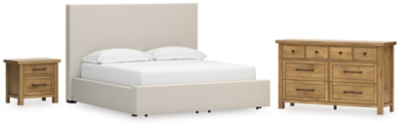 Click here for Kristiland King Upholstered Storage Bed with Dress... prices