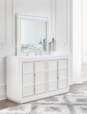 Click here for Chalanna 6 Drawer Dresser and Mirror  White prices