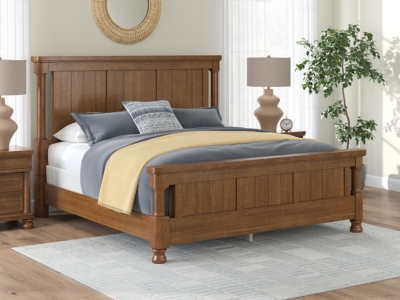 Click here for Chadworth King Poster Bed  Brown prices