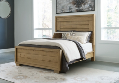 Click here for Galliden Queen Panel Bed  Light Brown prices