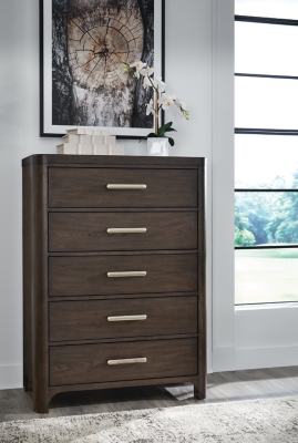 Click here for Breckington 5 Drawer Chest of Drawers  Dark Brown prices