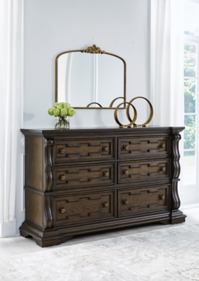 Click here for Maylee 6 Drawer Dresser  Dark Brown prices