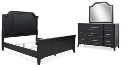 Welltern Queen Panel Bed with Mirrored Dresser | Ashley