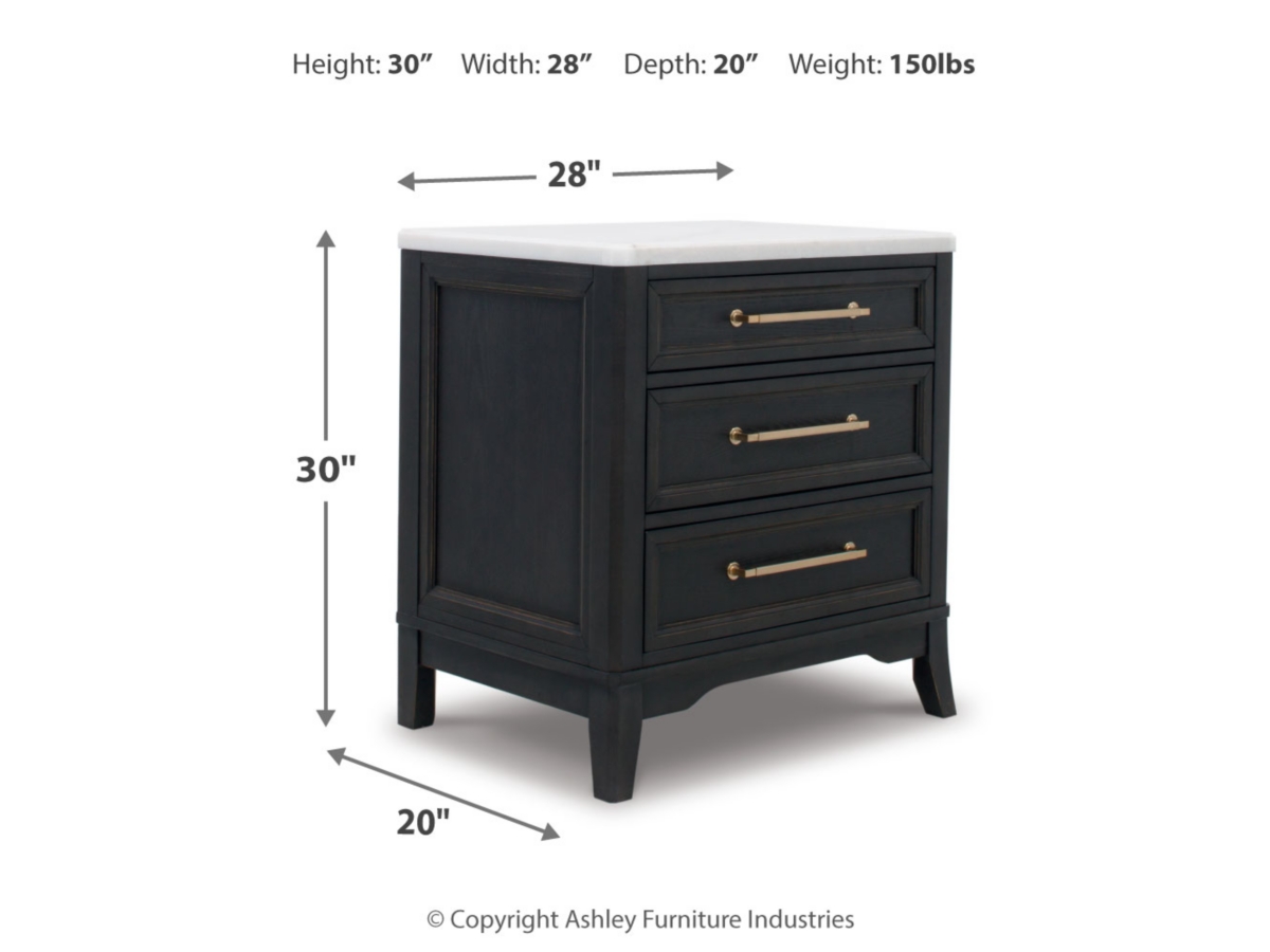 Welltern 28 3 Drawer Charging Nightstand Ashley