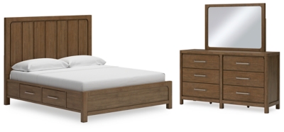 Click here for Cabalynn King Panel Bed with Storage with Mirrored... prices