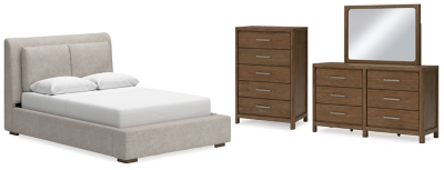 Click here for Cabalynn Queen Upholstered Bed with Mirrored Dress... prices