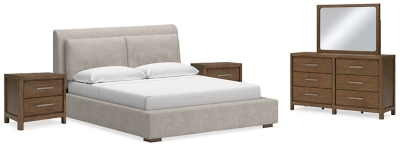 Click here for Cabalynn King Upholstered Bed with Mirrored Dresse... prices