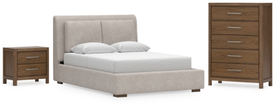 Click here for Cabalynn Queen Upholstered Bed with Chest and Nigh... prices