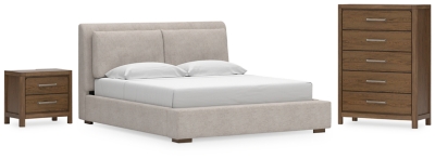 Click here for Cabalynn King Upholstered Bed with Chest and Night... prices