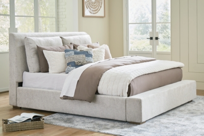Click here for Cabalynn California King Upholstered Bed  Light Br... prices