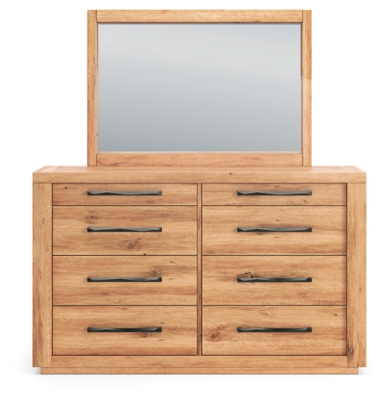 Click here for Bracken 8 Drawer Dresser and Mirror  Light Brown prices