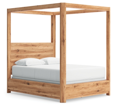 Click here for Bracken Queen Canopy Bed  Light Brown prices