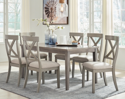 Click here for Parellen Dining Table and 6 Chairs  Gray prices