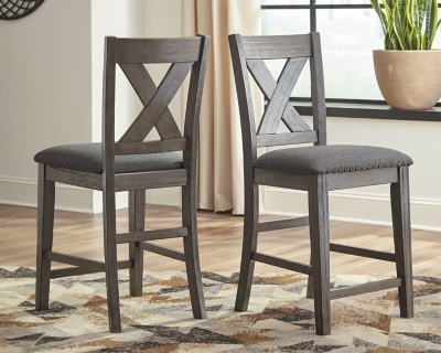 Click here for Caitbrook X Back Counter Height Bar Stool  Gray prices
