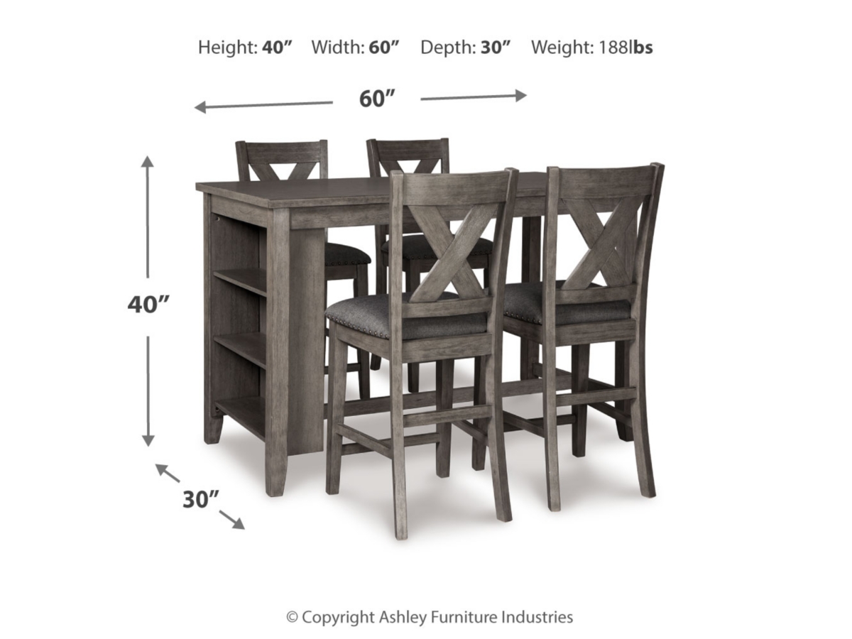Caitbrook counter height dining table and 4 barstools store