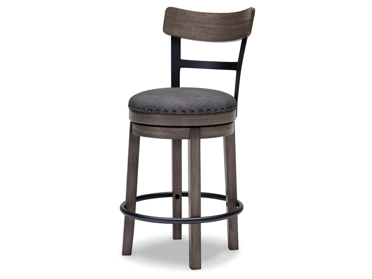 Caitbrook Counter Height Swivel Bar Stool with Contoured Backrest Ashley