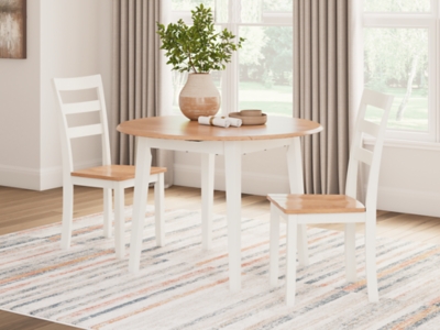 Click here for Gesthaven Dining Table and 2 Chairs  Natural/White prices