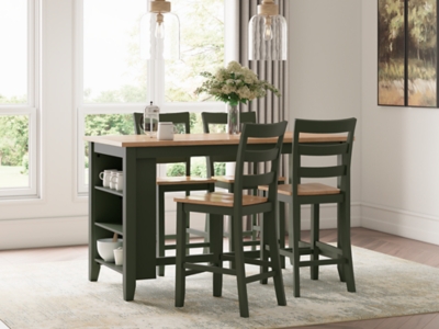 Gesthaven Counter Height Dining Table and 4 Barstools | Ashley