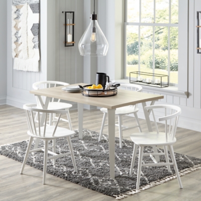 Click here for Grannen Dining Table and 4 Chairs  White/Natural prices